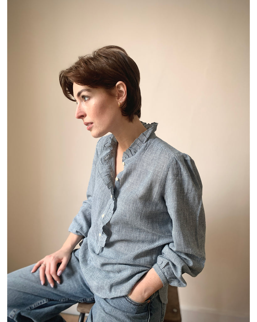 lina blouse | ink | we are expecting a restock in January, please sign ...